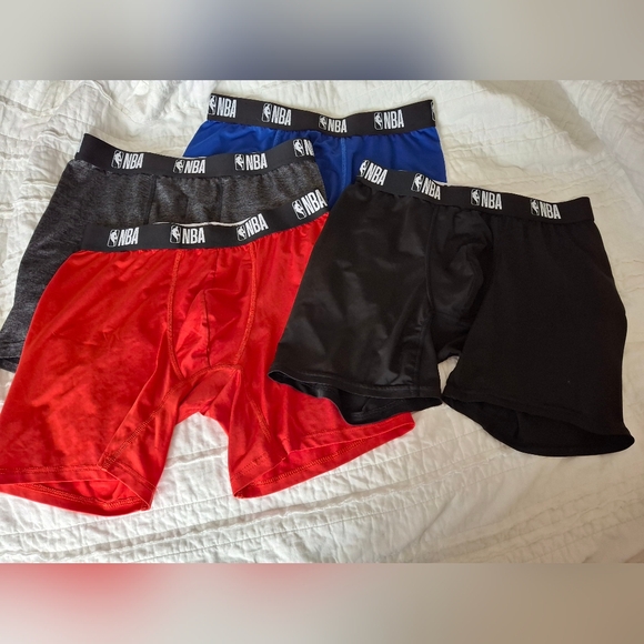 NBA | Underwear & Socks | Nba Mens Boxer Briefs Red Black Blue Gray ...